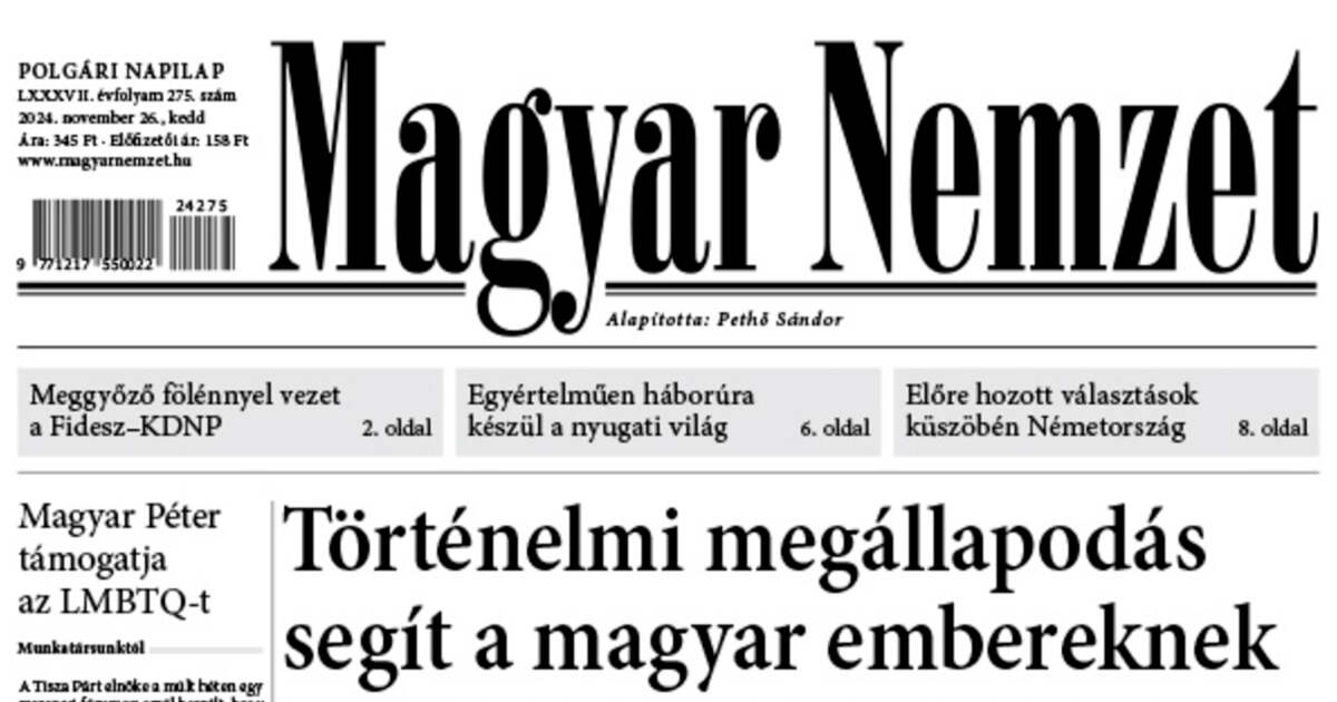 2024.11.26. - Magyar Nemzet - Napilap