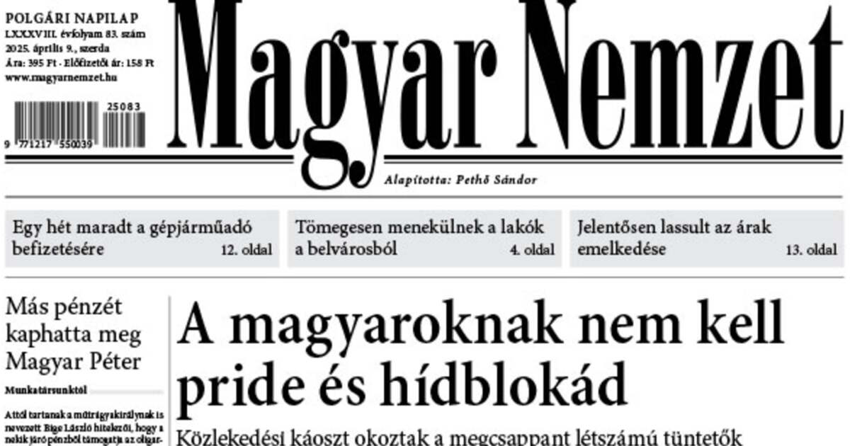 2025.04.09. - Magyar Nemzet - Napilap